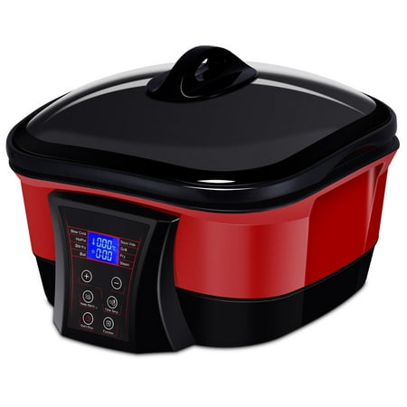 Gymax 8 in 1 Multi Cooker 5.3 Quart Programmable Non-Stick Slow Cooker ...