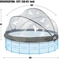 Pool Dome Round Above-Ground Pool Enclosure, PVC Transparent Cover with ...