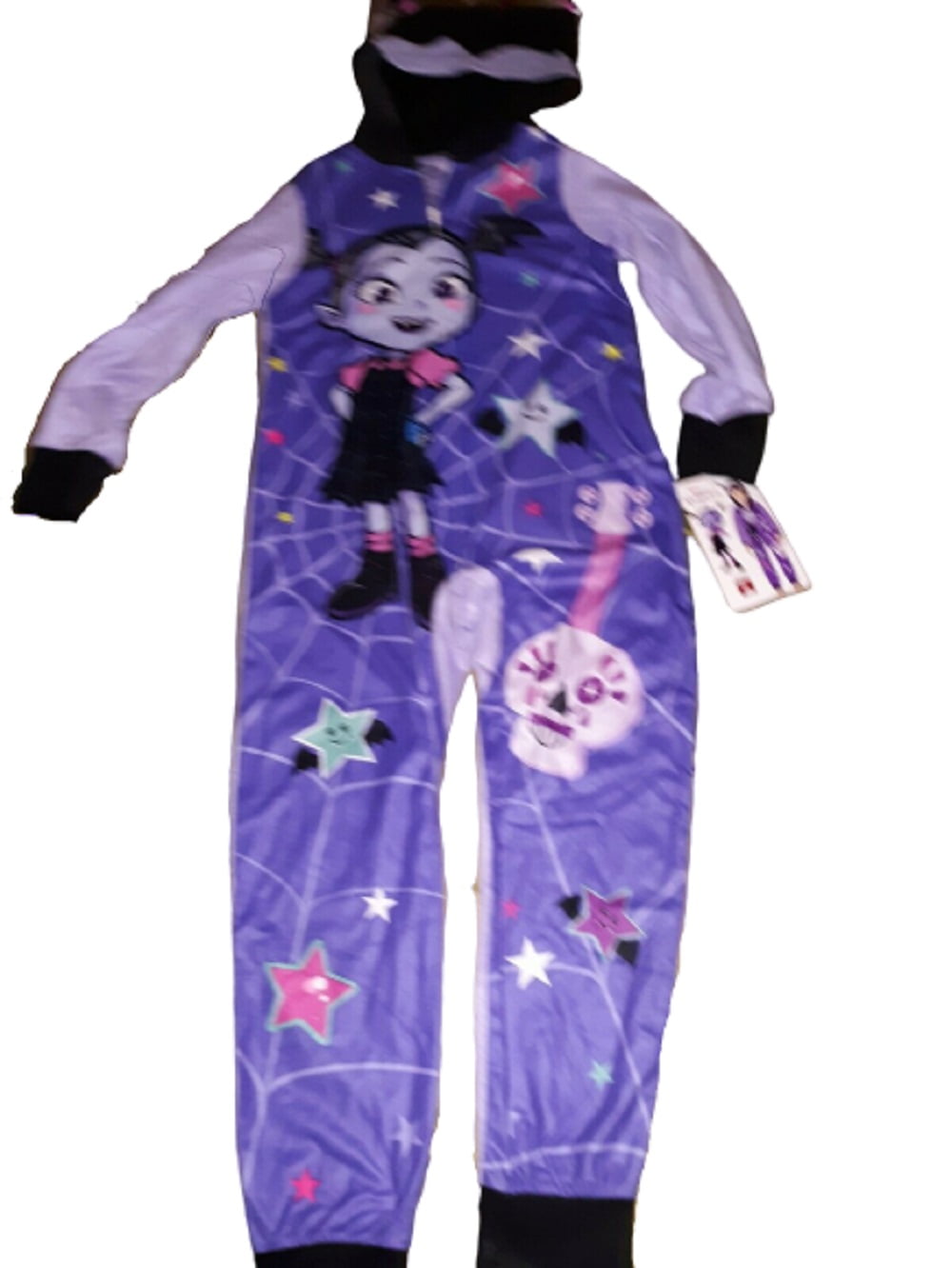 Disney Junior Vampirina Spider Web Onesie Pajama in Purple, Size 8 ...