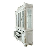 ACME Vendome Hutch and Buffet with 4 Glass Doors in Antique Pearl ...