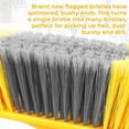6 Pack Soft Bristle Indoor Brooms with 55" Long Handle, Heavy Duty ...
