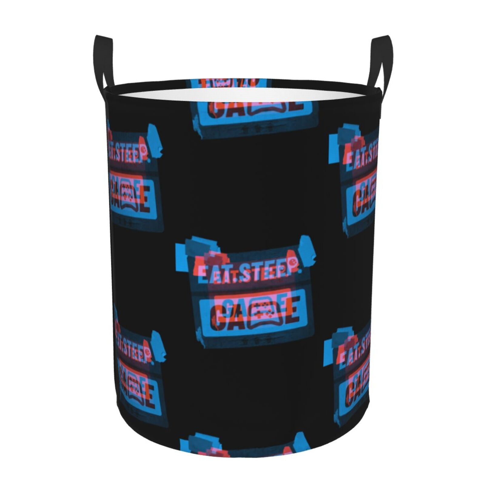 XMXT Collapsible Laundry Basket, Games Life Two Color Pattern Polyester ...