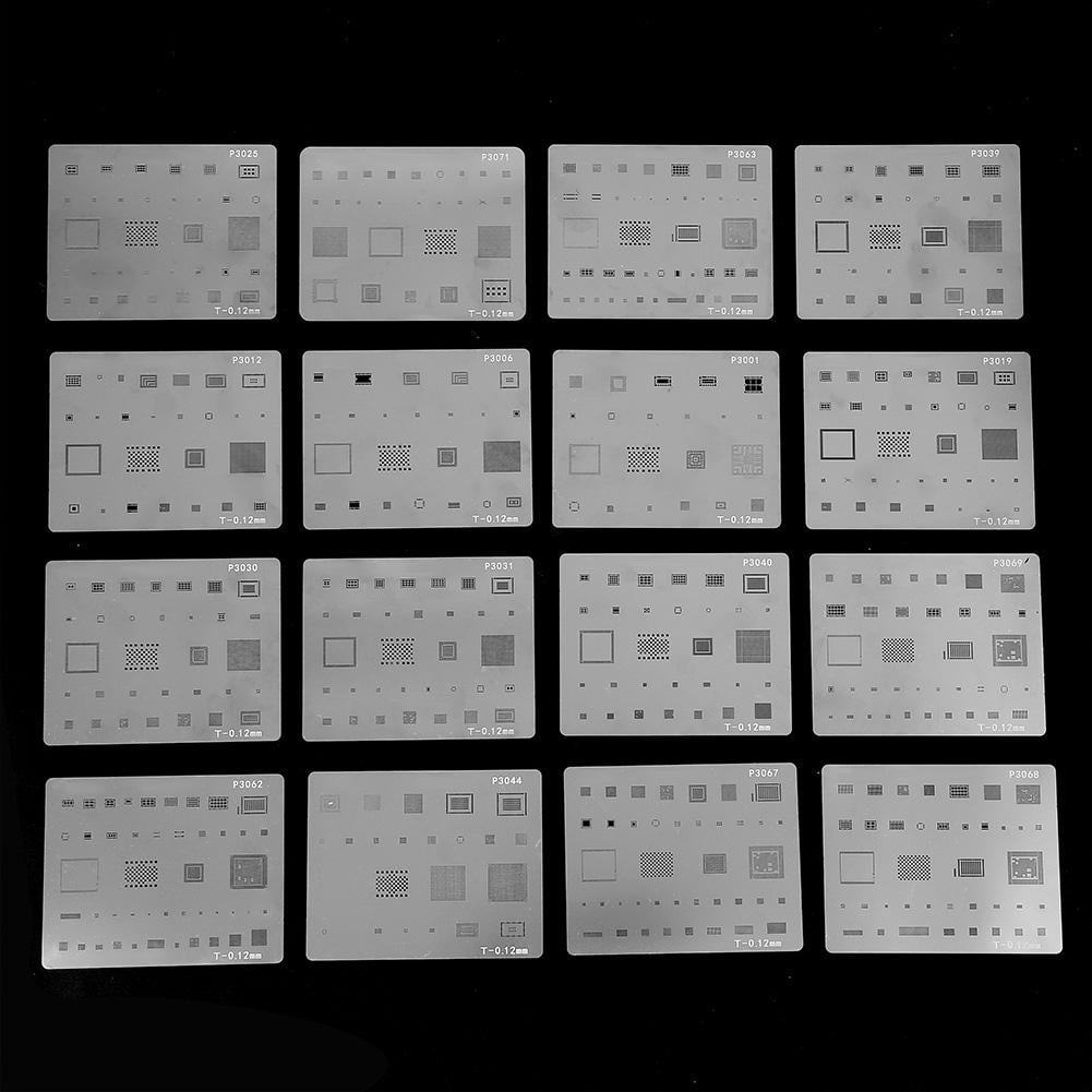 Reballing Stencil, IC Chip Stencil BGA Net Stencils Plantilla de reparación de teléfono duradera ...