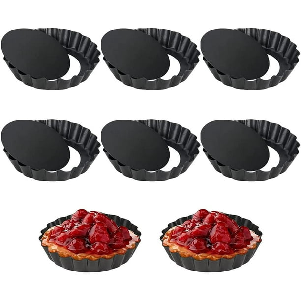 10cm small tart pan with lifting base Mini tartlet molds Good non-stick ...