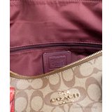 Coach (CH504) Gallery Khaki Red Signature Coated Canvas Tote Shoulder ...
