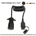 Unique Bargains 4.5ft 7 Way Round to 4 Way Pin Flat Trailer Coiled ...