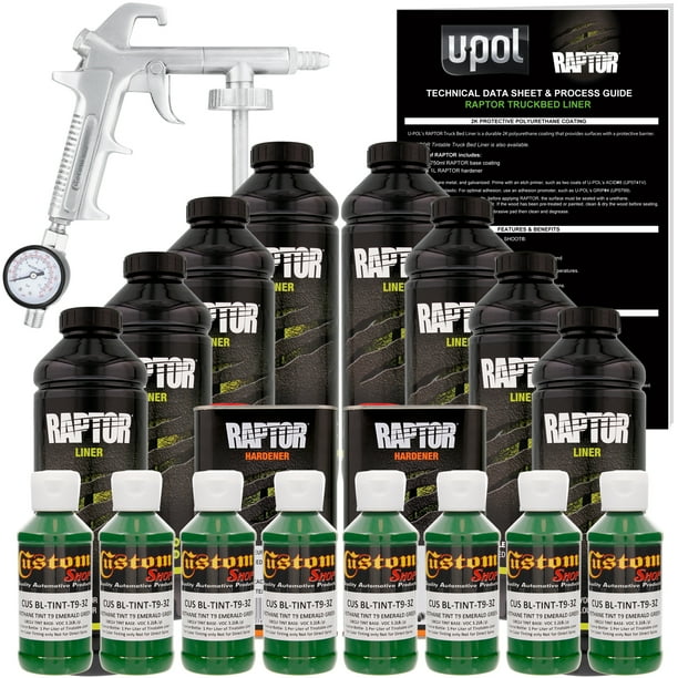 Raptor Emerald Green Urethane Spray-On Truck Bed Liner Spray Gun, 8 ...