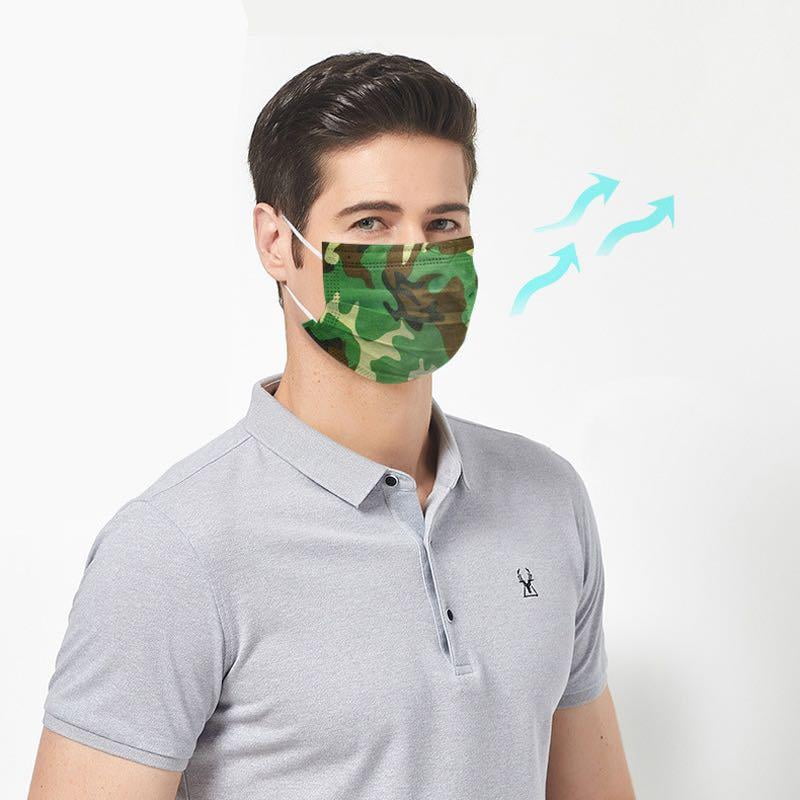 20 Disposable Face Masks, 3-ply Breathable Dust Protection Masks ...