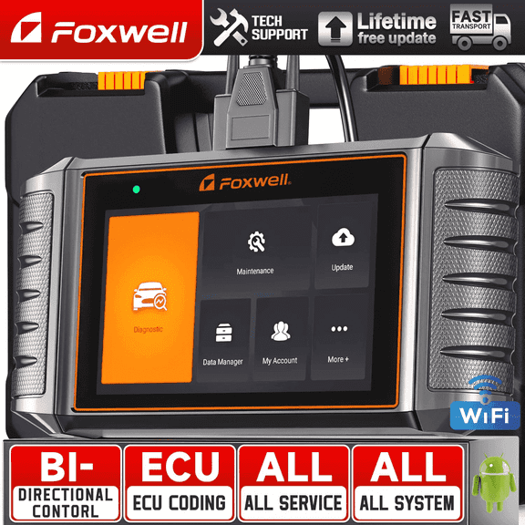 Foxwell NT510 Elite OBD2 Scanner: Auto Full Scan, Vehicle Reset, Bi ...