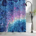 Blue Waves Shower Curtains for Bathroom, Modern Abstract Gradual Red ...