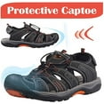 GRITION Mens Outdoor Hiking Sandals Closed Toe Waterproof Fisherman ...