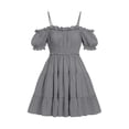 BaoFuBaoMei Spaghetti Strap Dresses for Women Plus Size Summer A Line ...