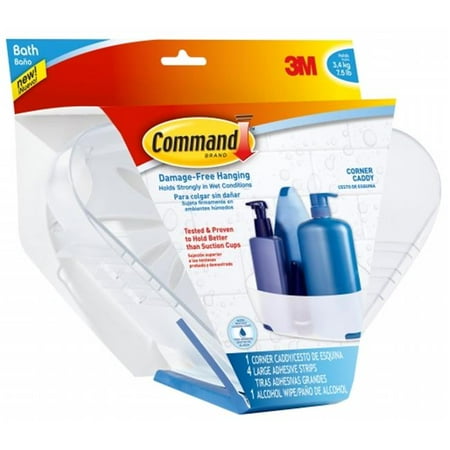 3m BATH12-ES Command Corner Caddy With Water-Resistant Strips - Walmart.ca