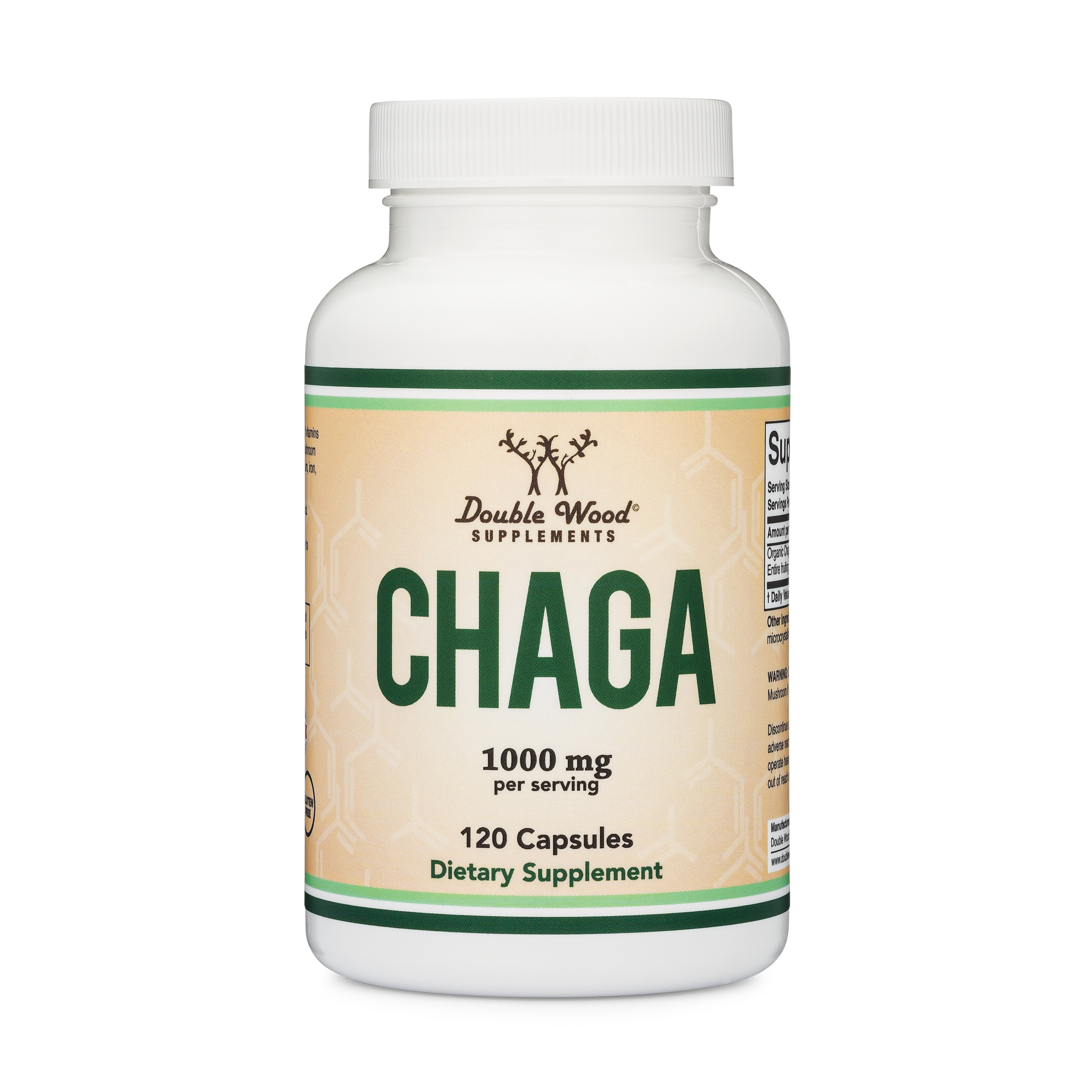 Chaga Mushroom Supplement - 120 x 500 mg capsules - Digestive Support ...