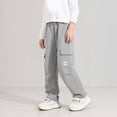 CAUYDY Boy's Cargo Pants Casual Elastic Waist Hiking Going Out Pants ...