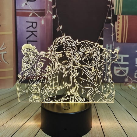 Demon Slayer Kamado Nezuko 3D Illusion Night Light LED Anime Lamp ...