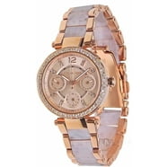 Michael Kors Women's Parker Chronograph Rose Gold-Tone Stainless Steel ...