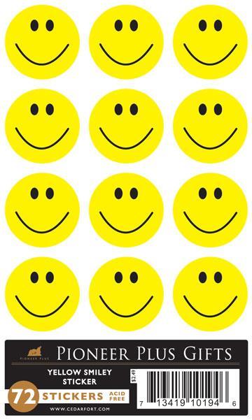 Smiley - Stickers - Yellow - Walmart.com