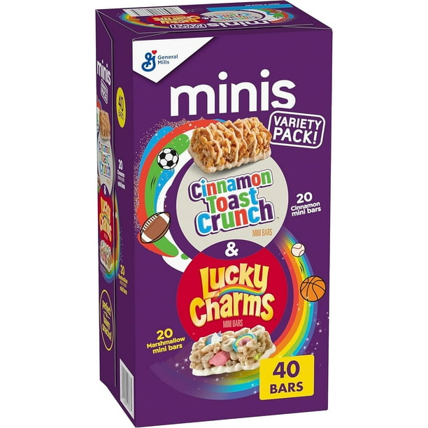Lucky Charms and Cinnamon Toast Crunch Mini Cereal Treat Bars Variety ...