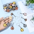 1 Box 25Pcs 5 Styles Sports Key Chains Sport Theme Keychains Bulk ...