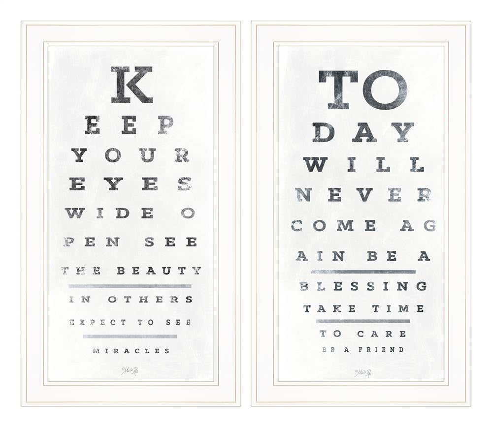 2 Pc Eye Charts Vignette White Framed Wall Art Walmart 2-pc-eye-charts-vignette-white-framed-wall-art-walmart