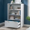 Sauder Morgan Main White Bookcase with Adjustable Shelves, Storage ...