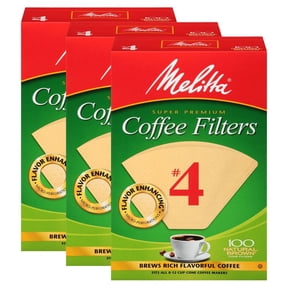 Great Value #2 Cone Coffee Filters 100 Count, Fits Most 1-4 Cup Coffee ...