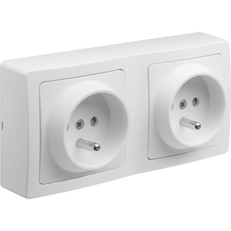 86 type panel double French socket outlet regulation ground socket two ...