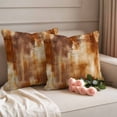 Burnt Orange Outdoor Waterproof Pillow Covers, Vintage Modern Oil ...