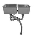 Silver Rectangle Double Bowl Undermount 304 Stainless Steel Kitchen ...