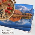 Landscape Sky Leather Placemats Set of 4, 12x18 Inch, Modern Forest ...