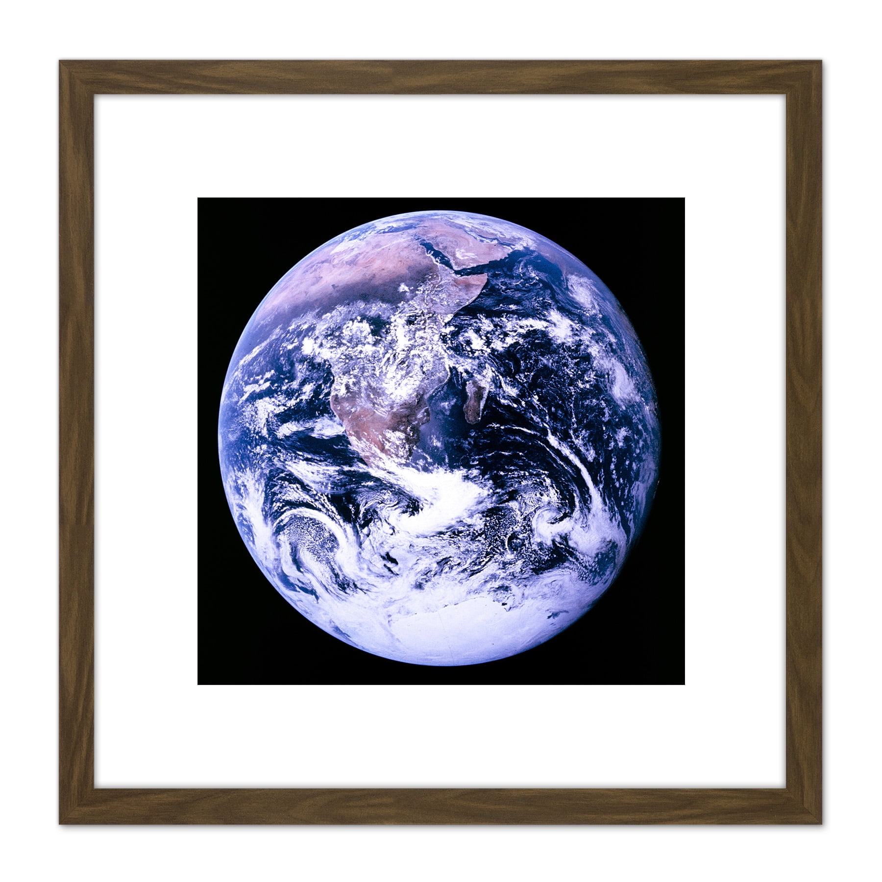 Space NASA Earth Apollo 17 Blue Marble Photograph 8X8 Inch Square ...