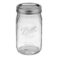 Ball Collection Elite Glass Mason Jar with Lid and Band, Wide Mouth, 8 ...
