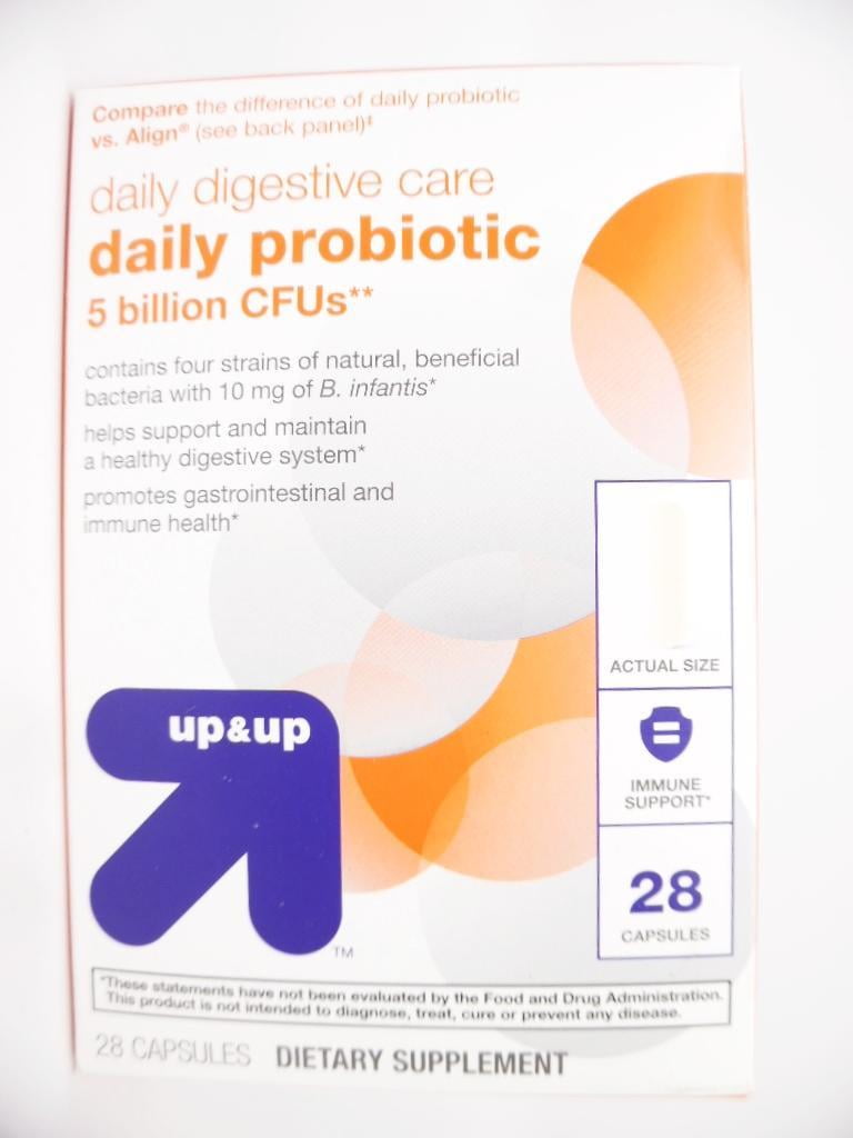 Up & Up Daily Digestive Care Daily Probiotic, 28 Capsules, 5 Billion ...
