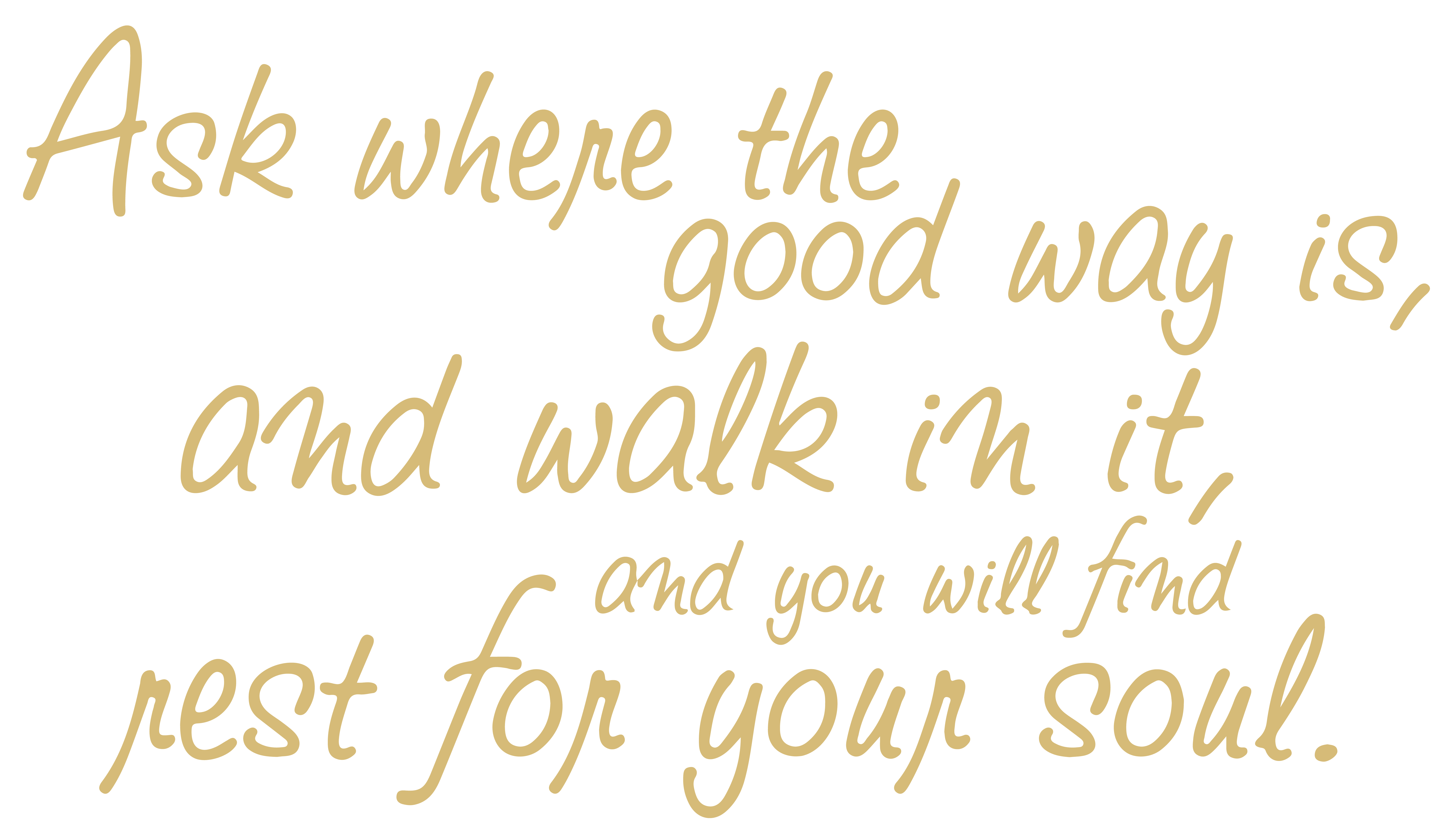 Ask where the good way is, and walk in it, and... Vinyl Decal Sticker ...