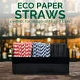 Disposable Paper Drinking Straws, Red Striped, 7.75" x0.24", 1000 ...
