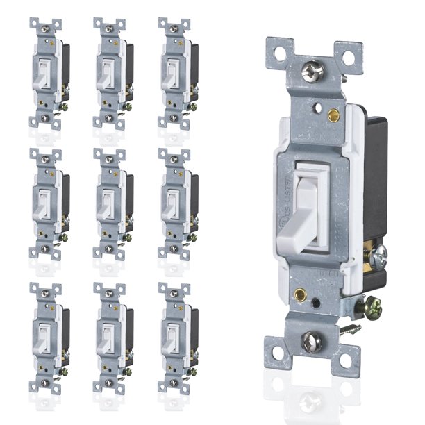 Faith 3 Way Toggle Switch White Residential Grade Standard Wall ...