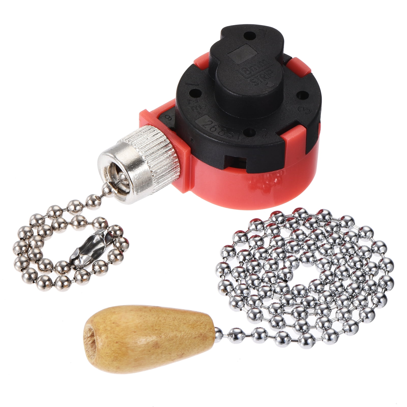 Uxcell Pull Chain Switch 3 Speed ZE-268S1 w Chain for Ceiling Fan Lamp ...