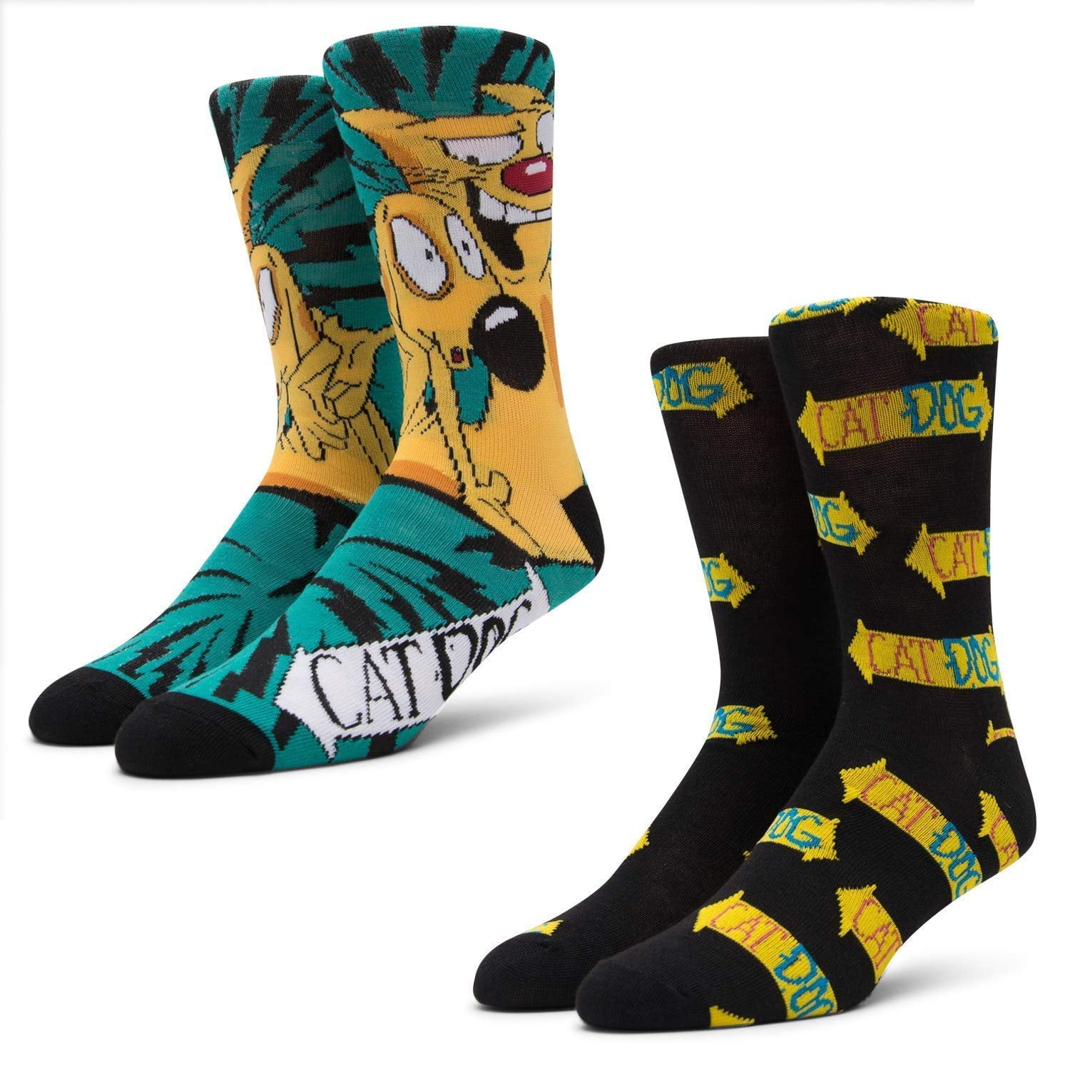 Nickelodeon 90'S - Nickelodeon Mens Crew Cut Socks - Catdog Rocko ...