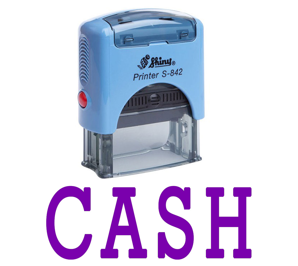 Printtoo CASH Self Inking Rubber Stamp Office Stationery Custom Shiny ...