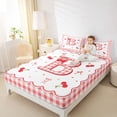 Catabedysis Bow Letter Print King Sheets,Cute Cherry Monogrammed B ...