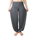 SAYFUT Women's Super Soft Yoga Pilates Pants Harem Hippie Palazzo Wide ...