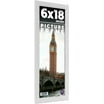 6x18 - 6 x 18 Flat White Solid Wood Frame with UV Framer's Acrylic ...