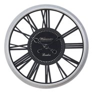 Solange Round Metal Wall Clock - 30" Gray - Walmart.com