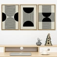 PixonSign Framed Canvas Print Wall Art, Geometric Duotone Abstract ...