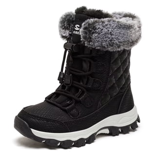 Ahannie Girls Warm Snow Boots,Kids Outdoor Insulated Winter Boots ...