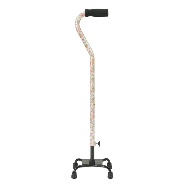 Drive Medical Small Base Quad Cane with Foam Rubber Hand Grip - Walmart.com