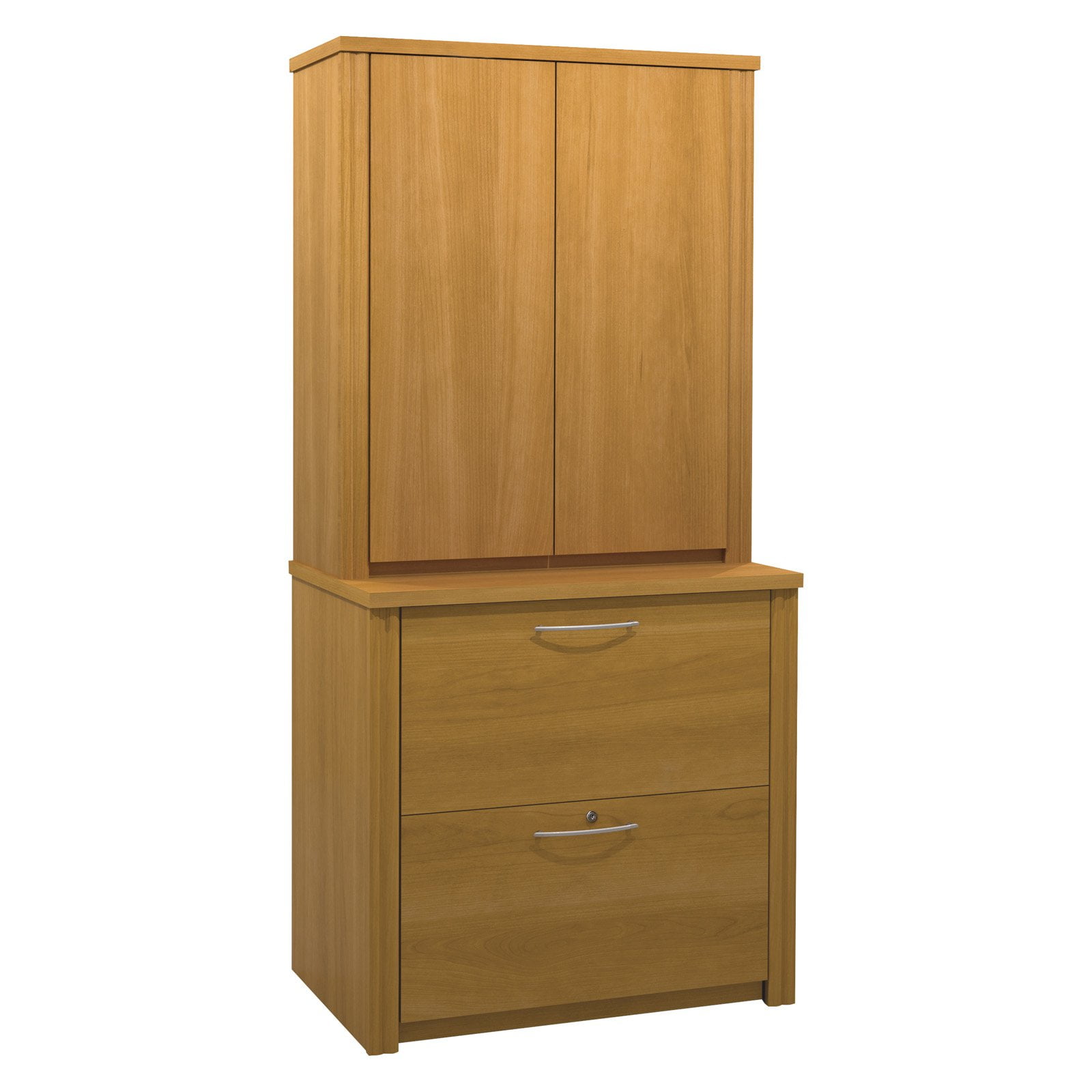 Bestar Embassy 30 in. Cabinet & Lateral File - Cappuccino Cherry ...