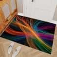 Abstract Colorful Lines Area Rugs, Modern Pattern Carpet, Washable Non ...