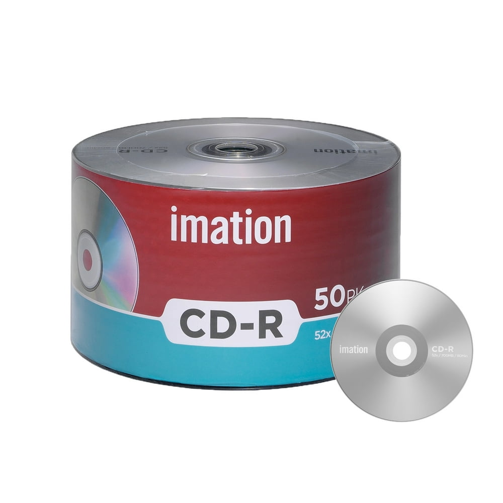 50 Pack Imation CD-R 52X 700MB/80Min Branded Logo Blank Media ...